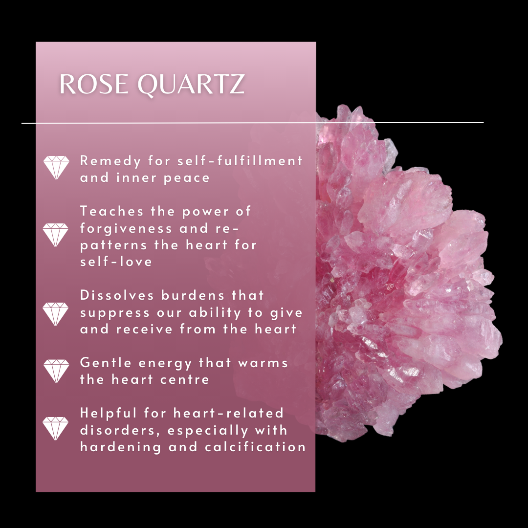 What are the properties of rose quartz store